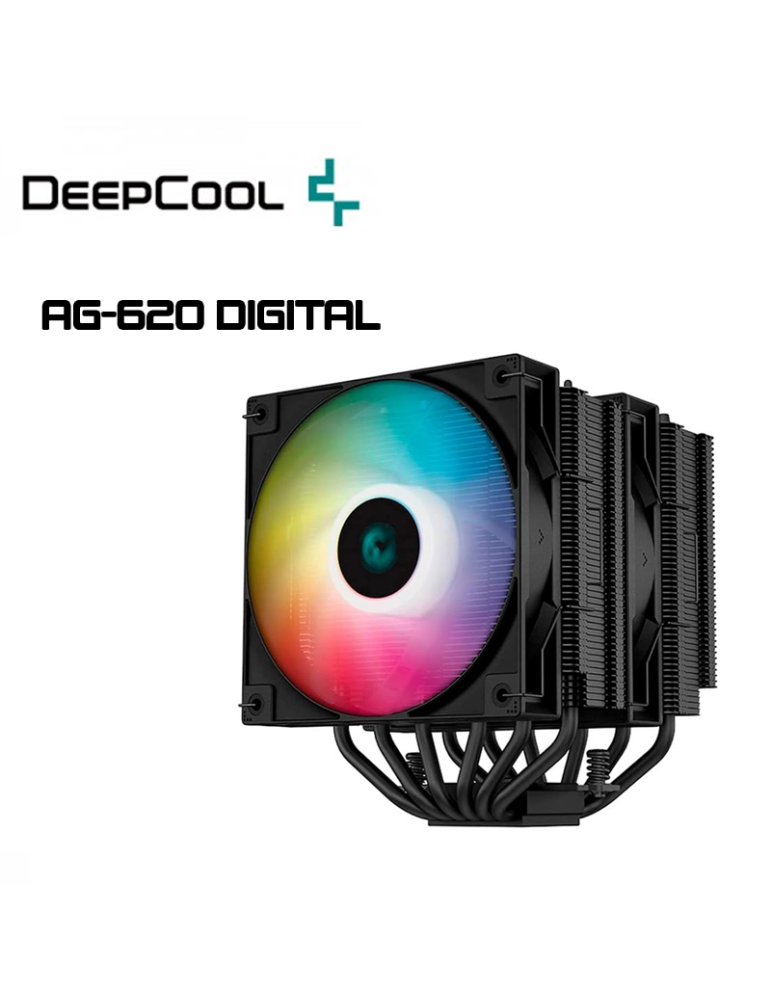Cooler Cpu Deepcool Ag620 Digital (R-AG620-BKADMN-G-2) Argb Black