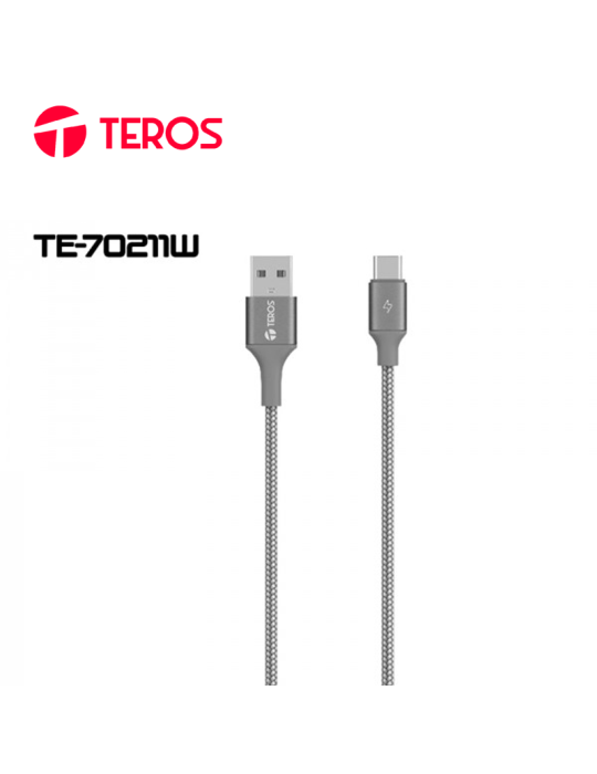 Cable Usb Teros TE-70211W Tipo A - Tipo C Gris