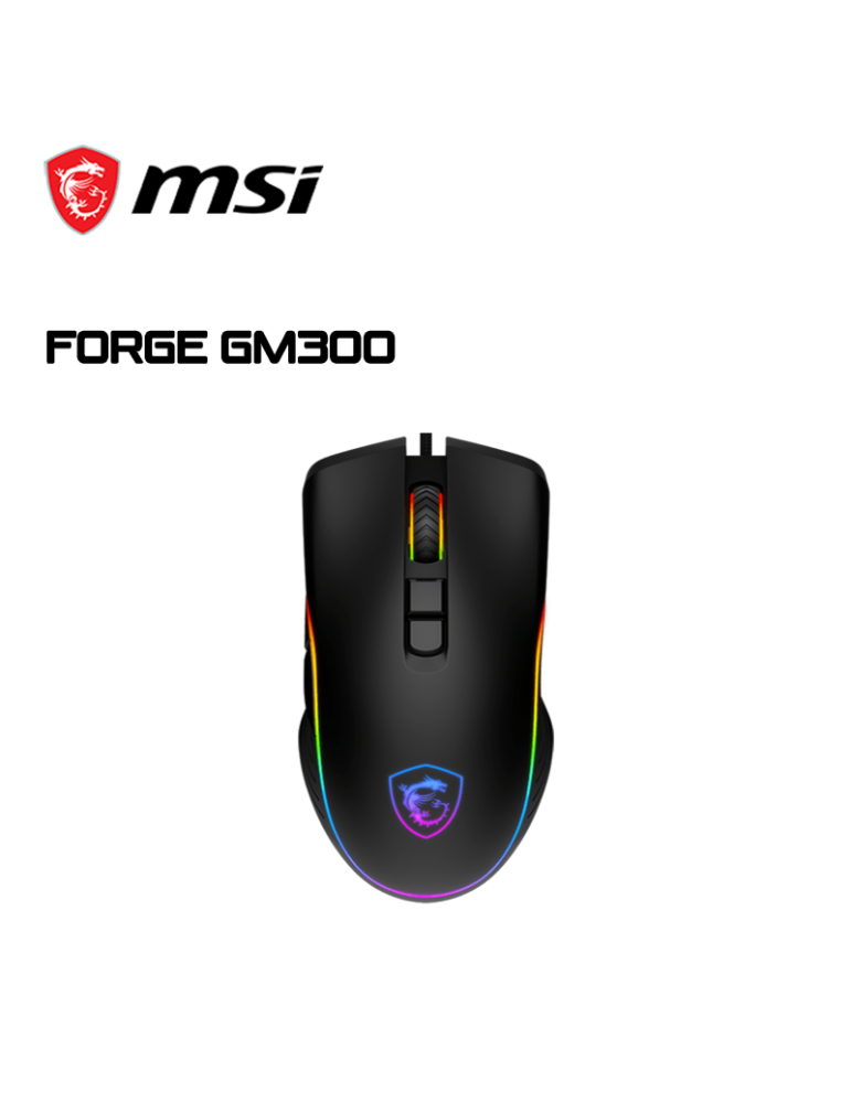 Mouse Gaming Msi Forge Gm300 Rgb Black