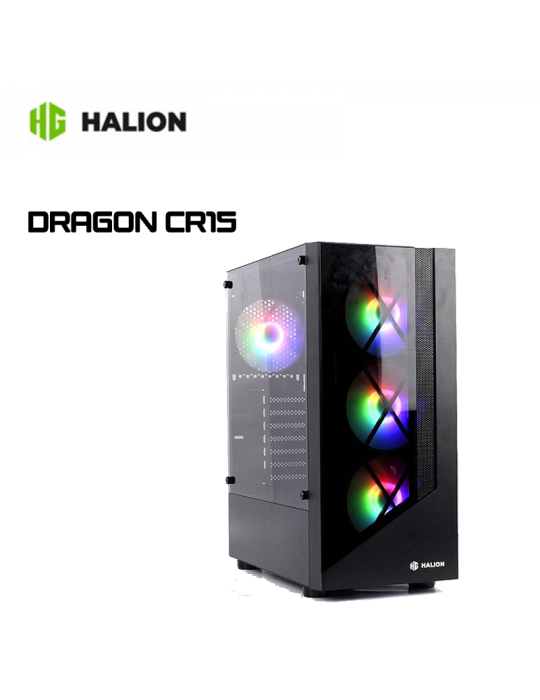 CASE 500W HALION DRAGON CR15 ( DRAGON CR15 ) RGB BLACK